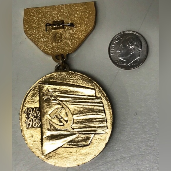 Art | Vintage 198s Soviet Era Antique Bronze Medal Ribbon Medallion ...